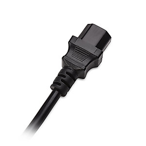 Cable Matters 2-Pack Short Computer to PDU Power Extension Cord, Power Extension Cable 1 ft (IEC C14 to IEC C13 PDU Power Cord)