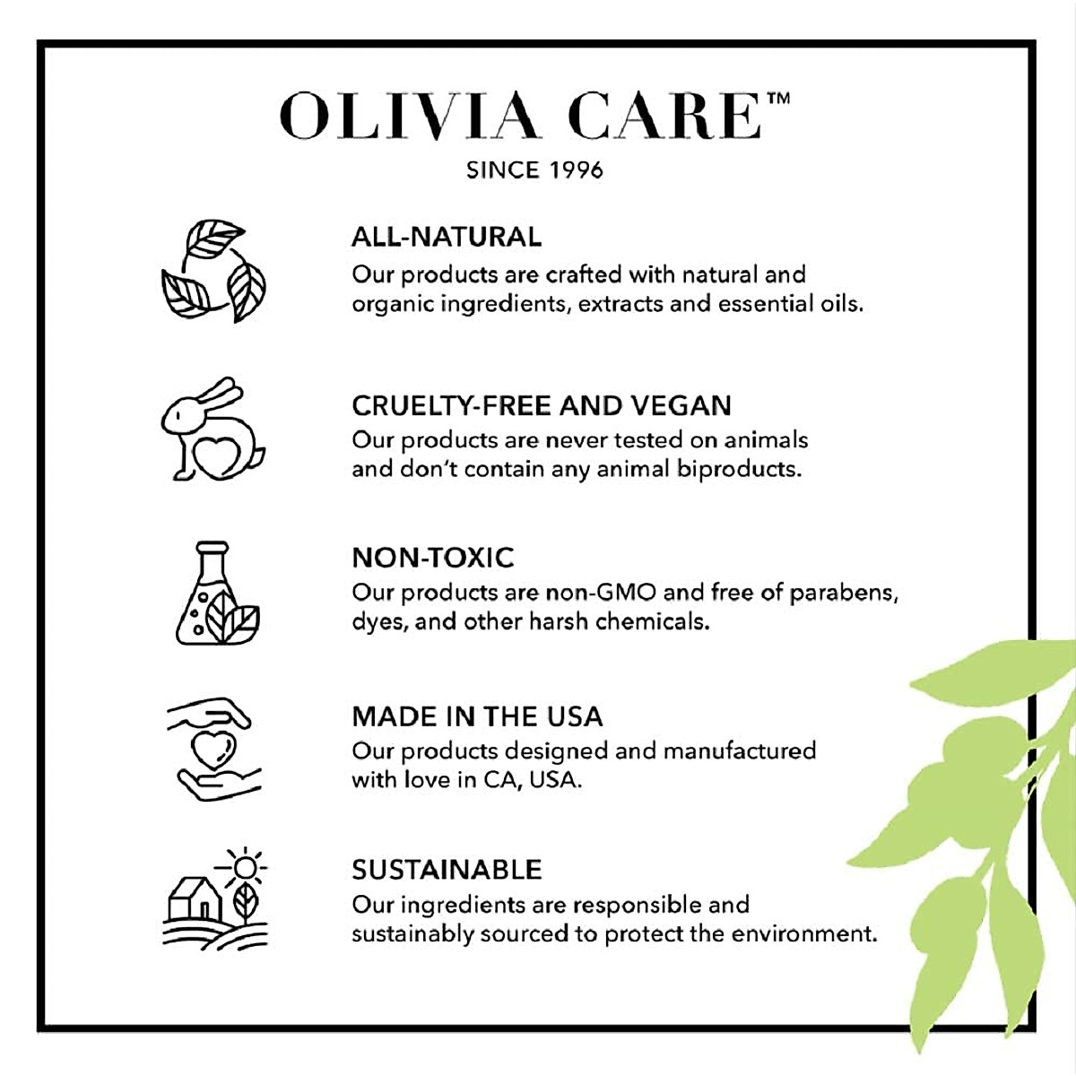 Olivia Care Hand Sanitizer Alcohol Based and Infused with Cleansing Lavender Essential Oils 4 FL OZ