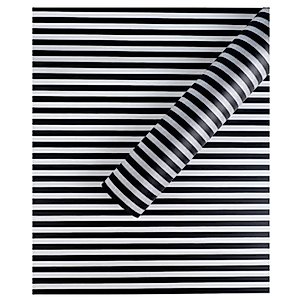 20 Pcs Fine Striped Flower Packaging Paper,Waterproof Valentine's Day Bouquet Wrapping Paper 23x23Inch Used for DIY Crafts, Gift Packaging, Flower Shop Bouquet Packaging (Black)