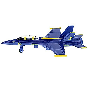🛦 United States Navy Blue Angels F/A-18 Super Hornet Fighter Jet 6inch Die Cast Metal Model Toy w/ Pullback Action
