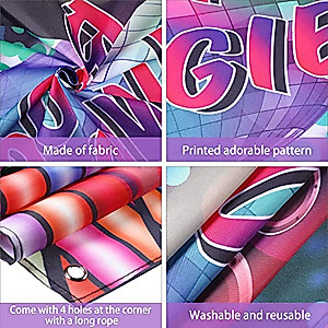 70s Theme Party Decorations Disco Backdrop Banner 60's 70's 80's Photo Booth Backdrop Wall Decorating for Disco Birthday Party Supplies, 72.8 x 43.3 Inch