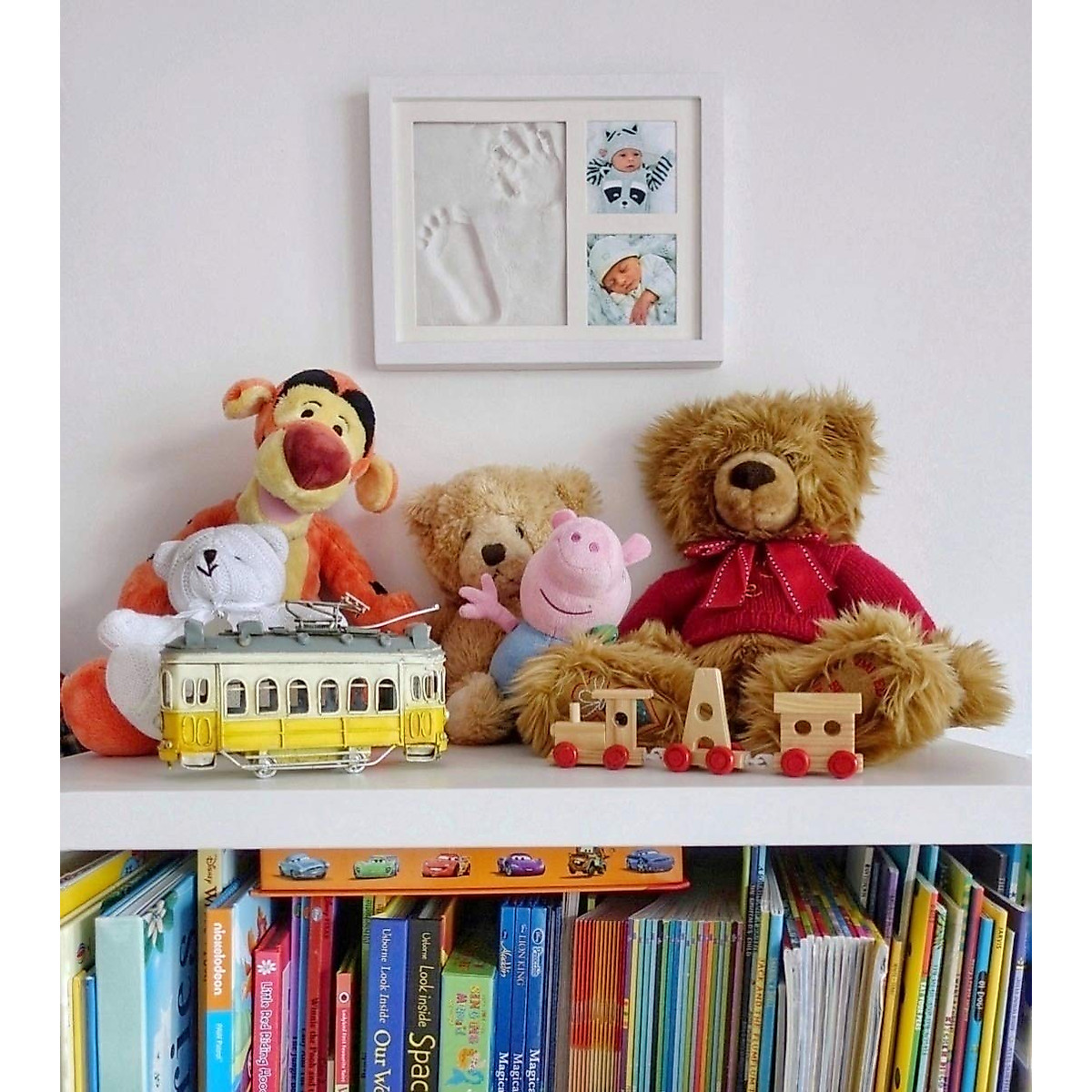 Personalized Baby Handprint and Footprint Kit (NO Mold) | Unique Baby Shower & New Mom Gift with Box | Baby Registry Must Have for Newborn Boy & Girl | DIY Photo Frame Keepsake | Nursery Room Decor