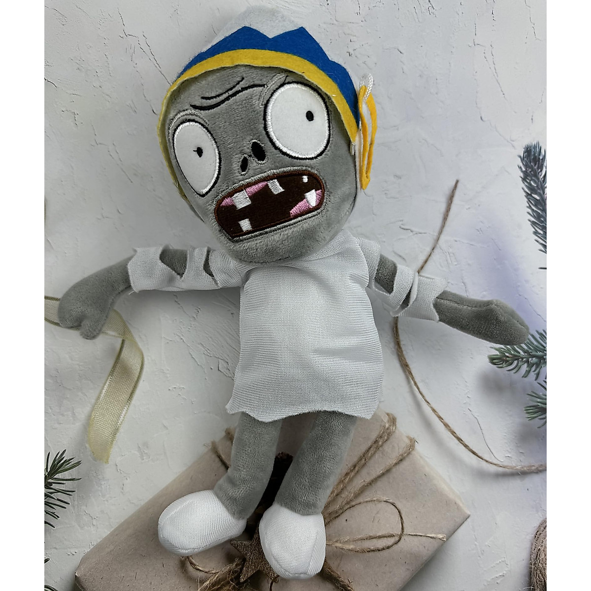 JHESAO 12" Plants and Buckethead Zombies Plush Toys Normal Zombies PVZ Plushies 1 2 Stuffed Soft Doll Buckethead Zombies New