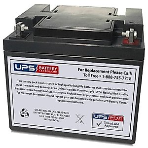 NP38-12R 12 Volt 40 Ah SLA Replacement Battery w/NB Terminal