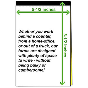 Custom Duplicate Receipt Books with Your Company Name. 2 Books (100 Sets) Numbered.