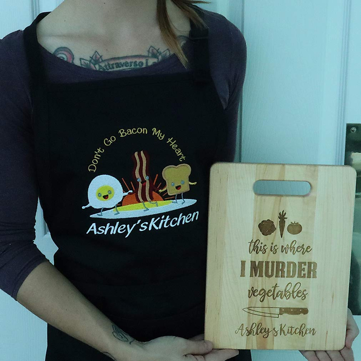 This is Where I Murder Vegetables Personalized Maple Cutting Board 9 x 12, Housewarming, Wedding Gift, Bridal Shower #2219