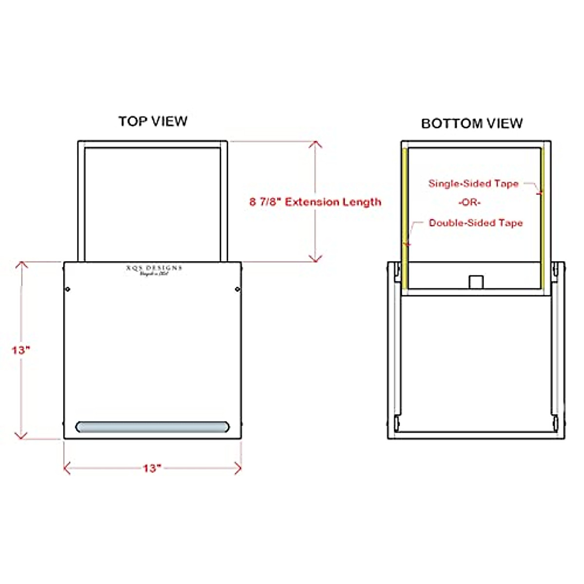 Kitchen Countertop Wooden Caddy Slider Tray | Solid Wood Tray and Frame | Smooth Rolling Wheels | Useful for Coffee Maker/Stand Mixer/Blender (13" X 13", Lightly Scorched)
