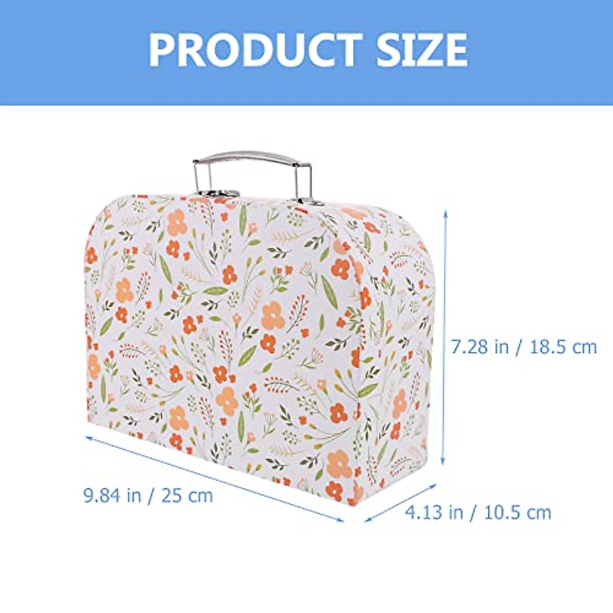 Zerodeko Paperboard Suitcases Storage Boxes Handle: Boxes with Lids Containers for Storage Organization Toy Sundry Box