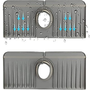 Actoridae Faucet Sink Splash Guard Water Catcher Mat with foldable trap for Kitchen & Bathroom Countertop Protect Suit for 2.5" Single Faucet