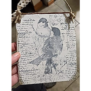 2 Love Birds on Flowers Words Clear Stamps for Card Making Scrapbooking Crafting DIY Decorations, Birds and Flowers Transparent Silicone Seal Stamps for Embossing Album Crafts