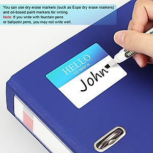 345 Pcs Name Tags Rainbow Sticker, Hello My Name is Stickers 15 Color, Name Tag Stickers, Hello My Name is Name Tag, Name Tags Sticker for School Office Home (3"x2")