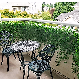 Qlarnaweer Artificial Fake Vines, 84Ft 12 Strands Artificial Ivy Leaf Greenery Garland Wall Decor Hanging Plants Foliage for Home Kitchen Garden Office Wedding Party