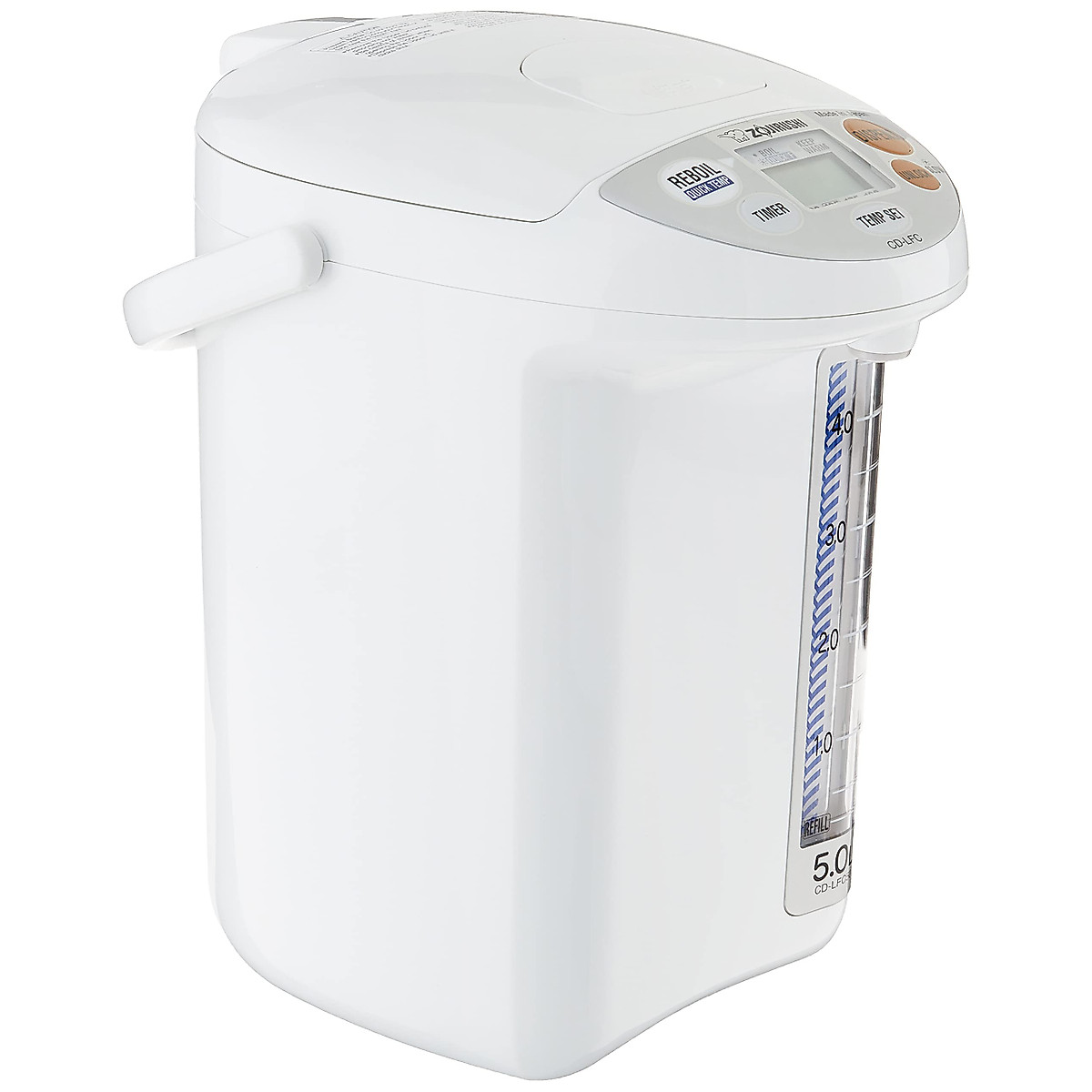 Zojirushi Micom Water Boiler and Warmer, 169 oz/5.0 L, White & NS-ZCC10 Neuro Fuzzy Rice Cooker, 5.5-Cup, White