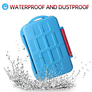 LYNCA KH8(G) Game Card Case for Nintendo Switch, Protective shockproof Cartridge Holder Carrying Storage Box Game Memory Card Holder Case with 12 Cartridge Slots for Nino Switch NS NX (Light Blue)