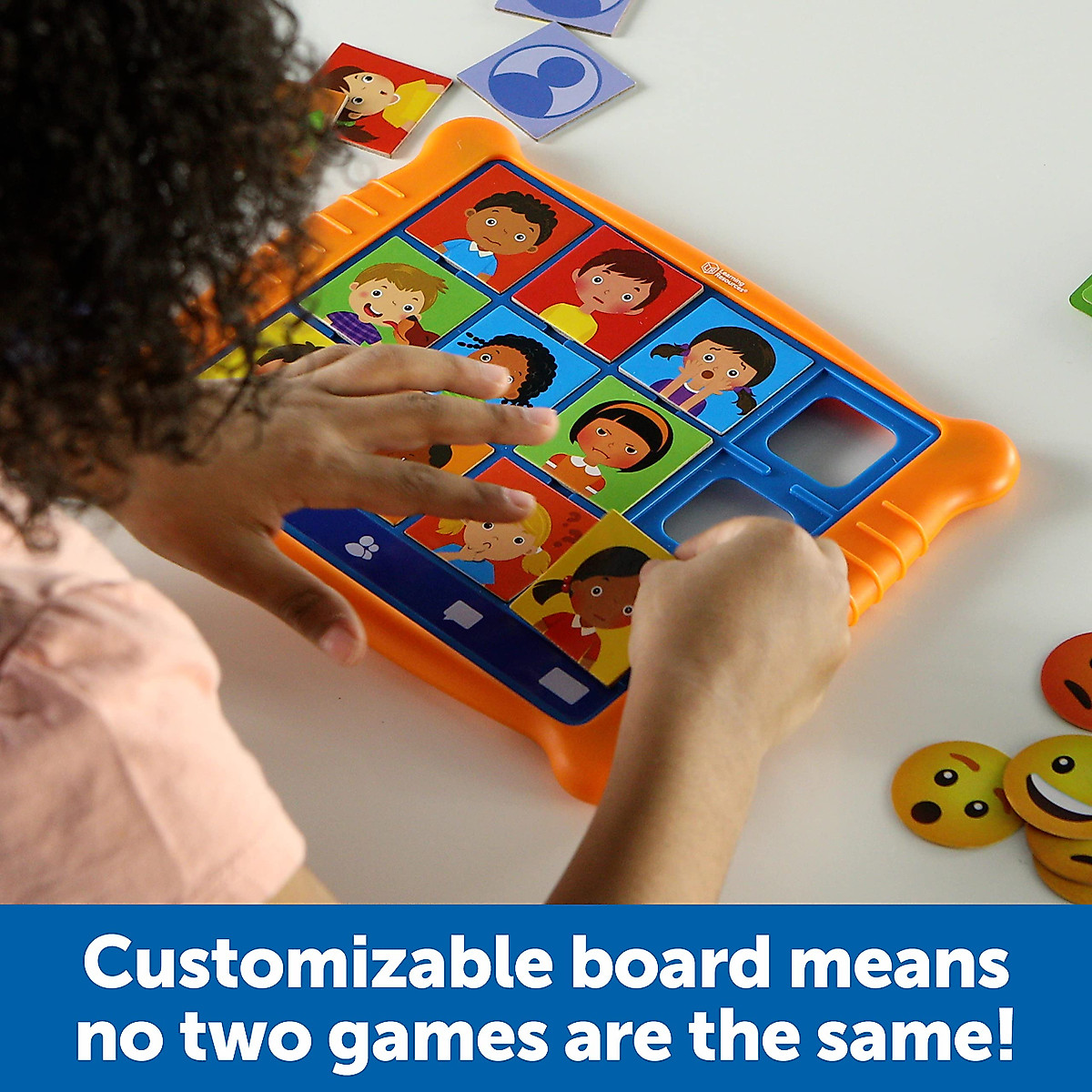 Learning Resources Who's Feeling What?,Social Emotional Learning Games, Communication Games for Kids, Emotion Toys, Feeling Toys for Kids, 49 Pieces, Age 3+