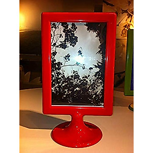 Standing Frame Color Photo Frames 4 X 6 Each Frame Holds 2 Pictures Wedding, School, Party Table Number (Red)