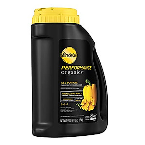 Miracle-Gro Performance Organics All Purpose Plant Nutrition Granules - 2.5 lb., Organic, All-Purpose Plant Food for Vegetables, Flowers and Herbs, Feeds up to 240 sq. ft.