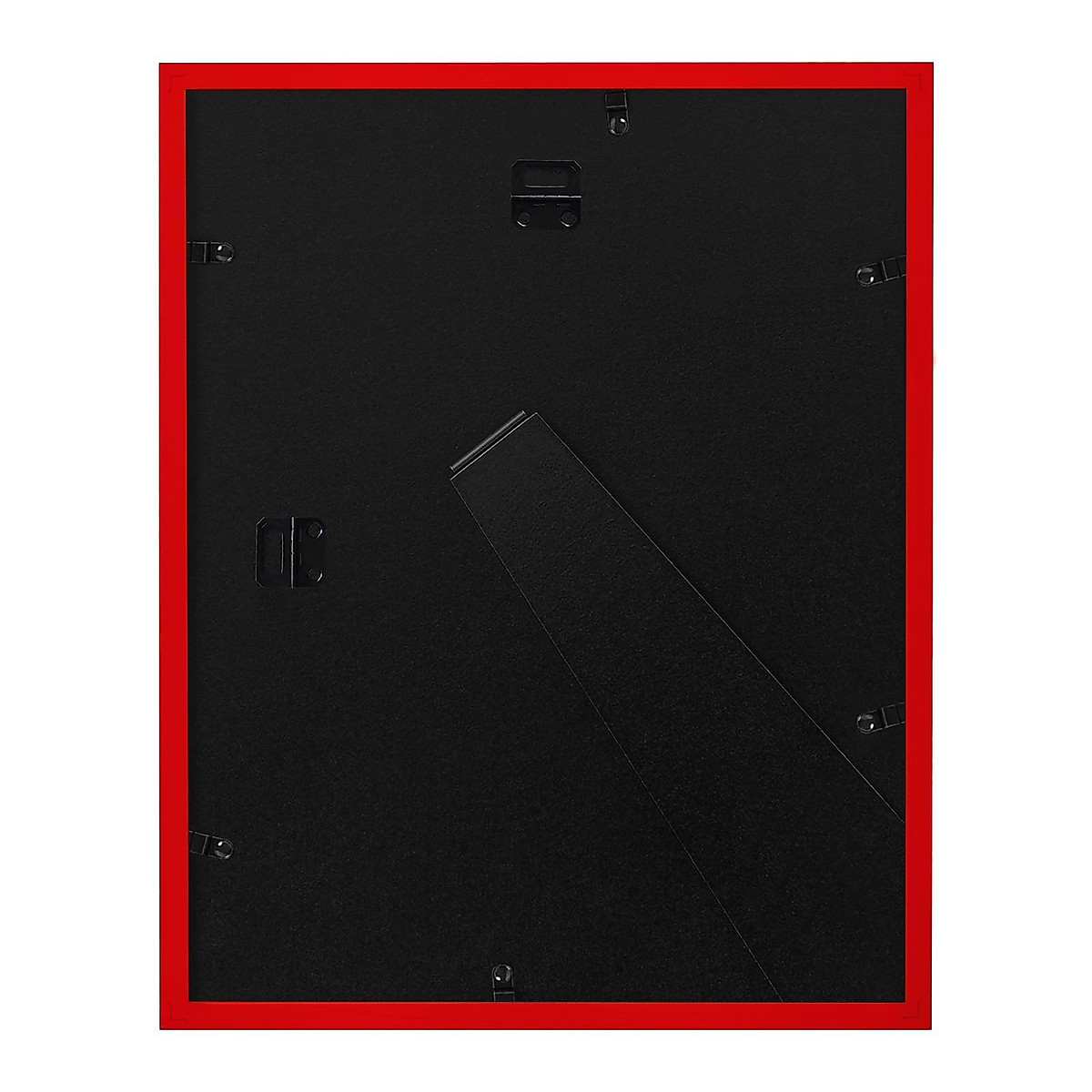 eletecpro 11x14 Picture Frame 4 Pack Made of Solid Wood and Strong Real Glass, Displays 8x10 and 8.5x11 Photos with Mat or 8x11 without Mat, Room Decor for Wall and Tabletop, Gallery Gifts Red