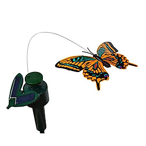 3 PCS Fluttering Solar Butterfly - Solar Garden Decor Flying Butterflies, Butterfly Ornaments - Solar Yard Decor, Solar Powered Garden Ornaments Decorative Butterflies for Gardens and Walkways