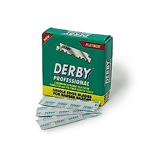 Derby Professional Single Edge Razor Blades, Box of 100 Pcs by Mac-801