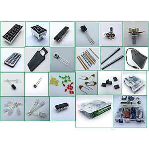 MEGA 2560 Starter Kit Ultra (100% Arduino IDE Compatible) w/Battery Holder, Sensors, Modules, Resistor kit and Components (no Supply)