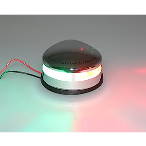 Pactrade Marine Boat SS LED Bi-Color Bow Navigation Port Starboard Light 12v USCG 2NM ABYC A16 Approval for Boat 65.6'