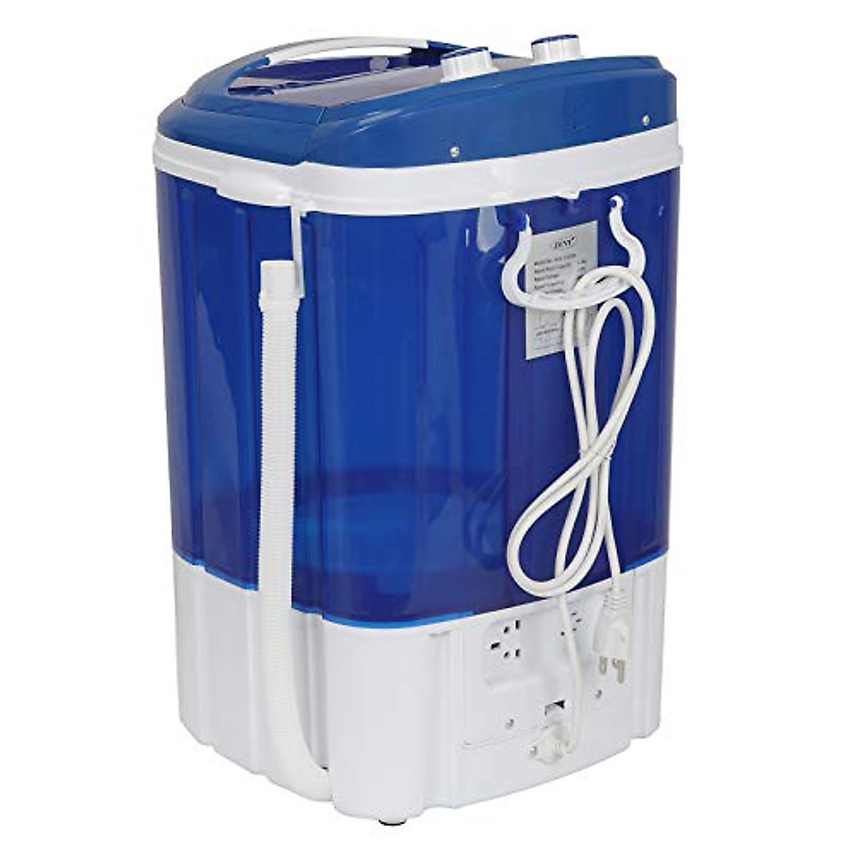 ZENY Portable Mini Washing Machine 5.7 lbs Washing Capacity Semi-Automatic Compact Washer Spinner Small Cloth Washer Laundry Appliances for Apartment, RV, Camping, Single Translucent Tub