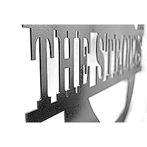 Personalized Last Name Sign - Custom Metal Name Sign - Split Letter Monogram Door Metal Hanger Wall Art - Indoor / Outdoor Wedding Gift ideas- 5 Sizes, 13 Colors Available - MADE IN THE USA