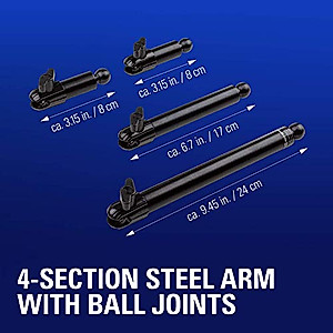Elgato Flex Arm L, Premium 4-Section Articulated Arm for easy Mounting and Adjusting of Lights, Cameras, and Microphones, for Streaming, Videoconferencing, and Studios, requires Multi Mount Essential
