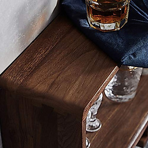 Creative Simplicity Creative Simplicity Wall Mounted Wine Rack, Wooden Hanging Goblet Holder Inverted Cup Frame for Restaurant Living Room Bar J1030, PIBM