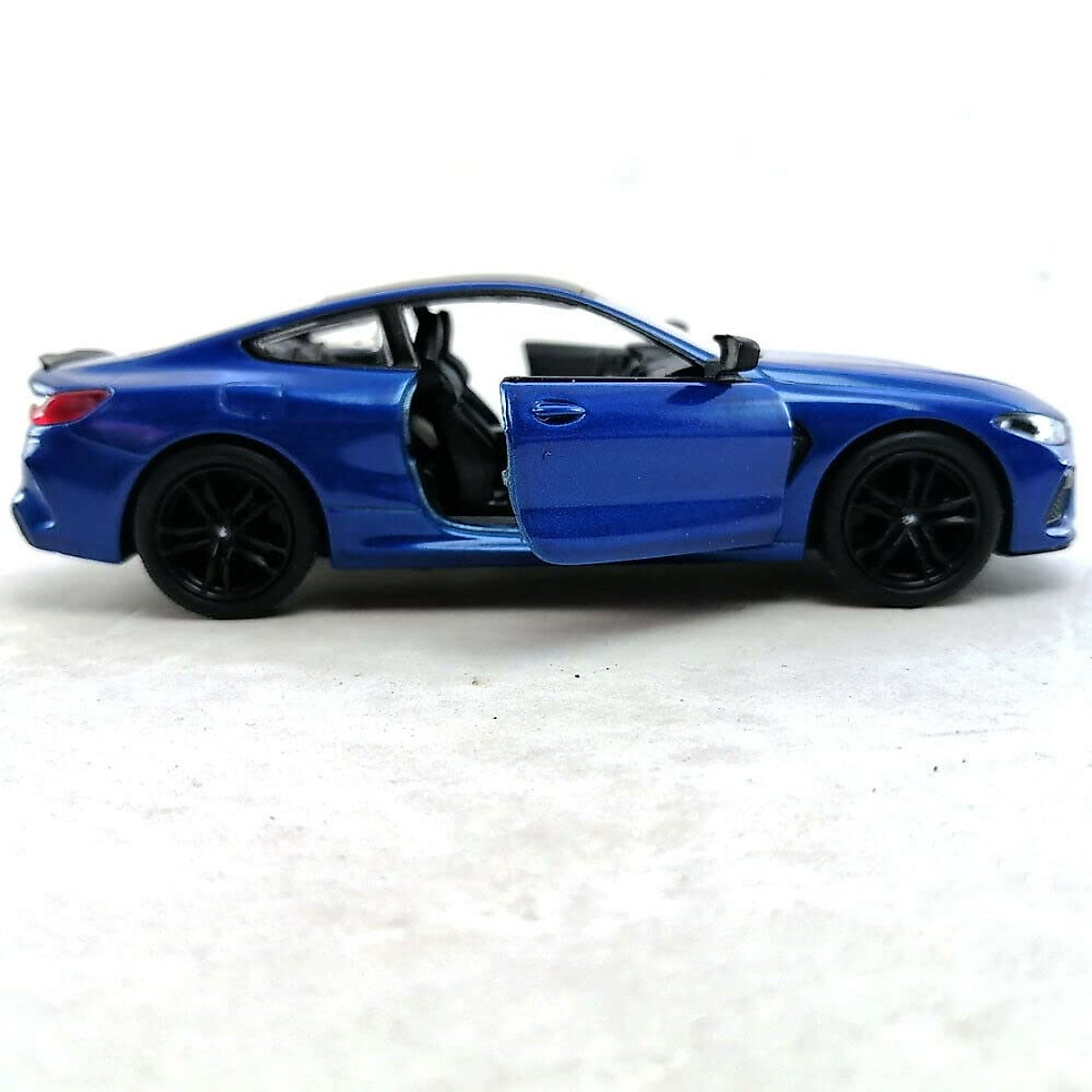 KiNSMART BMW M8 Competition Coupe Blue 5" 1:38 Scale Pullback Action Die Cast Metal Model Toy Race Car