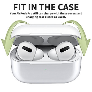 DamonLight AirPods Pro Ear Tips [Fit in The Case] 2 Pairs Cover Designed for Apple AirPods Pro, Anti Slip Silicone Cover, Dust and Scratch Free, Comfortable Listening - White