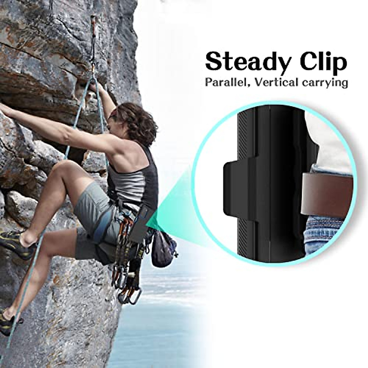 Leptech for Samsung Galaxy A03S Phone Case with Tempered Glass Screen Protector, [Holster Series] Belt Clip Hard Tough Full Heavy Duty Rugged Military Shockproof Armor Cell Phone Cover  (Black)