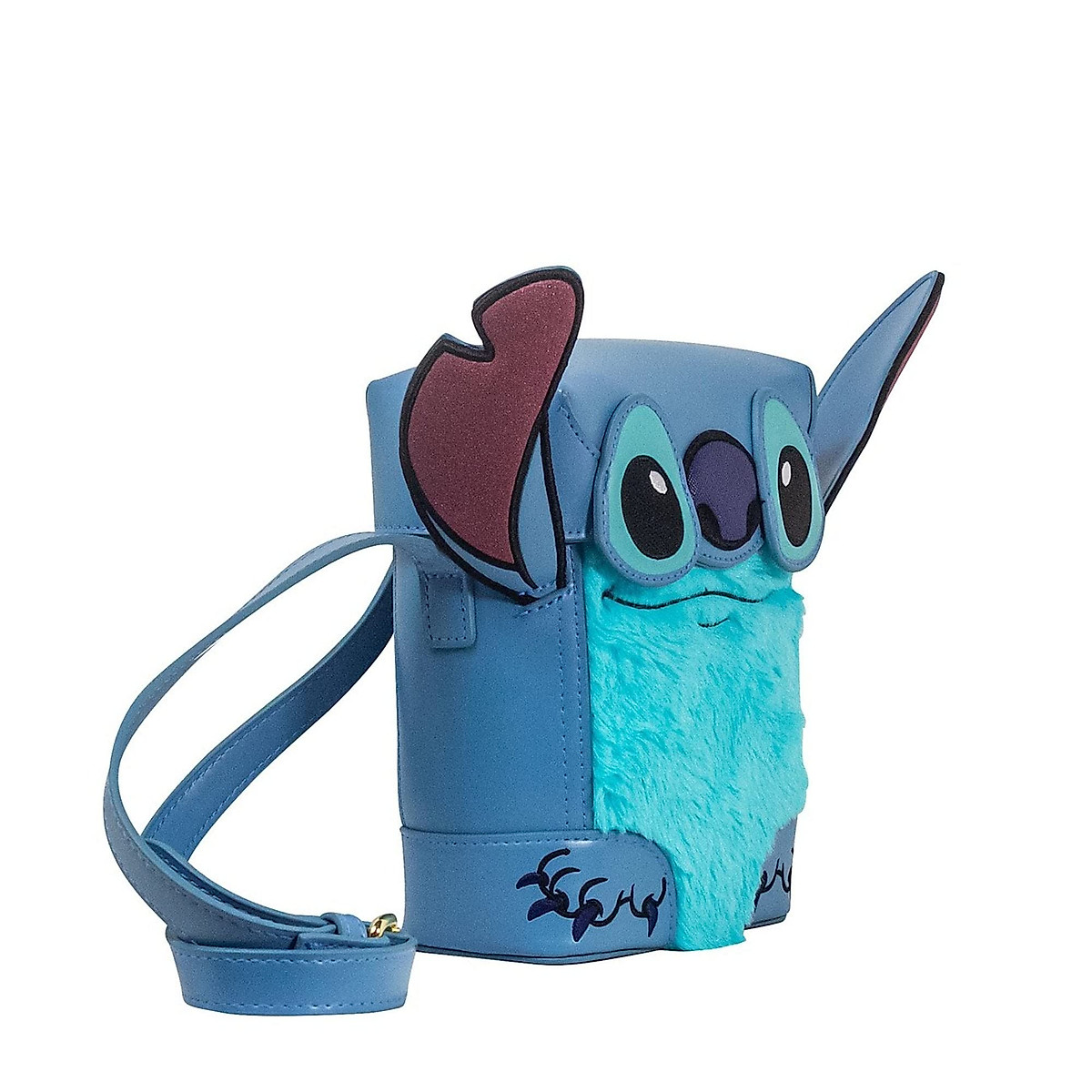 Danielle Nicole x Disney Lilo & Stitch Face Crossbody, Blue, One Size