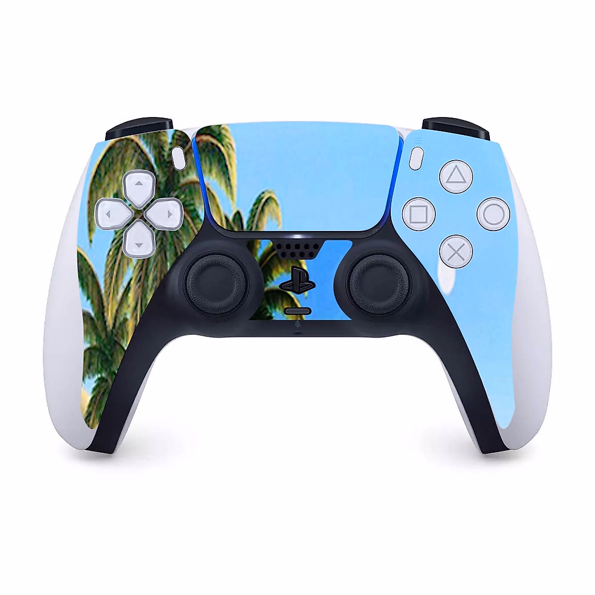 ITS A Skin Skins Compatible with Sony Playstation 5 Console Disc Edition - Protective Decal Overlay Stickers wrap Cover - Beach Water Palm Trees