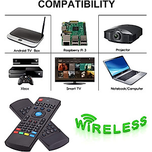 Air Mouse Remote, with Voice MX3 Pro 2.4G Android Box Remote with Mini Wireless Keyboard, Compatible for Android TV/Box/IPTV/Android Projector