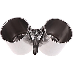 Parrot Feeding Cups Hanging Pet Animal Stainless Steel Birdcage Bowls Bird Bowls for Cage Parakeet Bird Cage Accessories Suitable Small and Medium Bird Pet Supplies