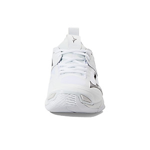 Mizuno Women's Wave Momentum 2 | Women's Indoor Volleyball Shoe | White/Black | US Women's 9
