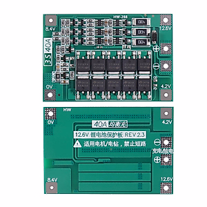 3 PCS 3S 11.1V 12V 12.6V 40A 18650 Charger PCB BMS Protection Board Li-ion Lithium Battery Charger Lipo Cell Module for Drill Motor with Balance