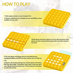 NiHealth Fidget Pack 4-Pack Push Pop Bubble Fidget Sensory Toy, Fidget Toys for Stress Anxiety Relief, Bubble Popper Fidget Toy, Silicone Squeeze Toy for Kids Adults (4 Colors Square)