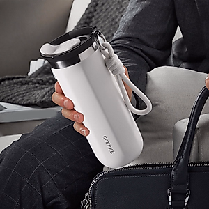 17oz Tumbler with Lid, Double Wall Vacuum Insulated Travel Tumbler, Stainless Steel Insulated Coffee Mug, Reusable, Leak-Proof, for Hot and Cold Drinks