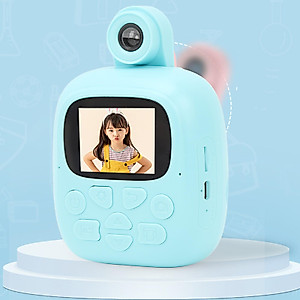 Kids Digital Printing Camera, 24MP 720P HD Recording Kids Digital Printing Camera for Travel (Blue)