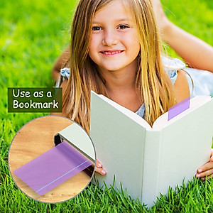 16 Pieces Guided Reading Highlight Bookmark Strips Colored Overlay Reading Tracking Rulers for Dyslexia, ADHD and to Reduce Visual Stress, 8 Standard Size and 8 Large Size