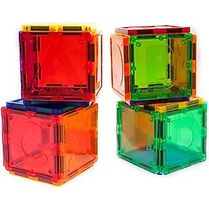 PicassoTiles PT27 Magnetic Building Blocks Alphabet Toy Set Magnet Tiles Construction Toys 3D Clear Color Stacking Block Toy STEM Playboard, Learning by Playing, Creativity Beyond Imagination