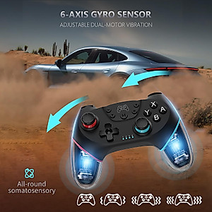 ASTARRY Switch Controller Wireless Switch Pro Controller Compatible with Switch/Switch Lite/Switch OLED Programmable Remote Gamepad Joystick with Wake-up and Turbo（Upgraded Version）