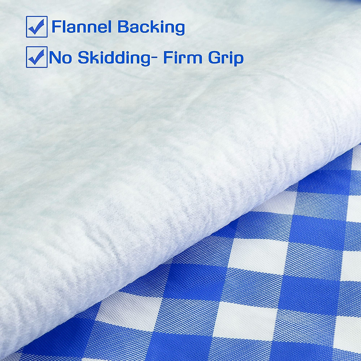 LINPRO 6ft and 8ft Fitted Picnic Table Cover and Bench Covers. These 2 Most Common Sizes Reusable Outdoor Picnic tablecloths with Elastic Will Cover Most Camping Picnic Tables and Folding Tables.