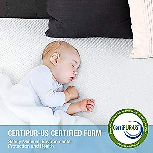 Mattress Topper King, 2-inch Medium Firmness Memory Foam Mattress Pad with Bamboo Washable Cooling Cover