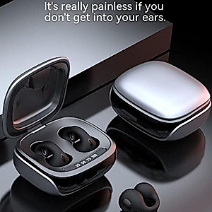 Jkapagzy Wireless Ear Clip Bone Conduction Headphones,Open Ear Headphones Wireless Bluetooth,Bone Conduction Headphones Bluetooth Earphones for Running, Sports, Cycling, Driving