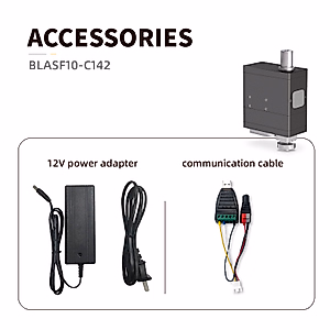 BLASF10-C142 Micro Linear Servo Actuator with Force Sensor(33.7lbs,10mm), High Precision 0.01mm, 5-8mm/s,Coreless Brushless 12V DC Motor,Planetary Roller Screw-for Robotics, Industrial Automation