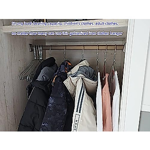 BriaUSA Metal Clothes Hangers 50 Pack Silver Color Galvanized Wire Hangers Length 16 inch Thickness 13 Gauge